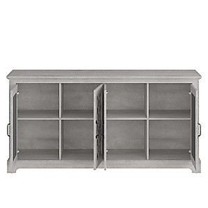 Galano Millicent 65 Inch TV Stand with Storage, Entertainment Center for Living Room, Boho Decor, Cabinet Organizer, 15.7" D x 59.1" W x 29.3" H, Dusty Grey Oak