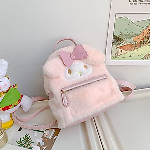 Cute Cartoon Bag with Plush Pendant Backpack for Girls, Anime Accessories Kawaii mini Backpack