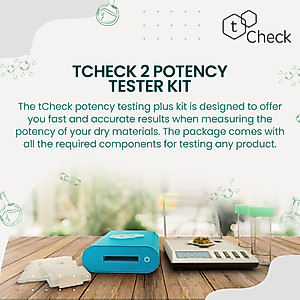 tCheck Portable Potency Tester Kit | New UV Spectrometer Technology Gives Faster & Accurate Results For Oils, Infusions, Concentrates & Flowers | App Controlled Home Potency Testing Kit