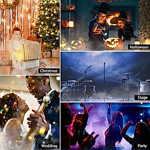 Donner Fog Machine with 13 Colors, 500W and 2000CFM Party Smoke Machine with RGB LED Light, Indicate Light Automatic Control with 2 Wireless Remote Controls for Halloween Festival Wedding