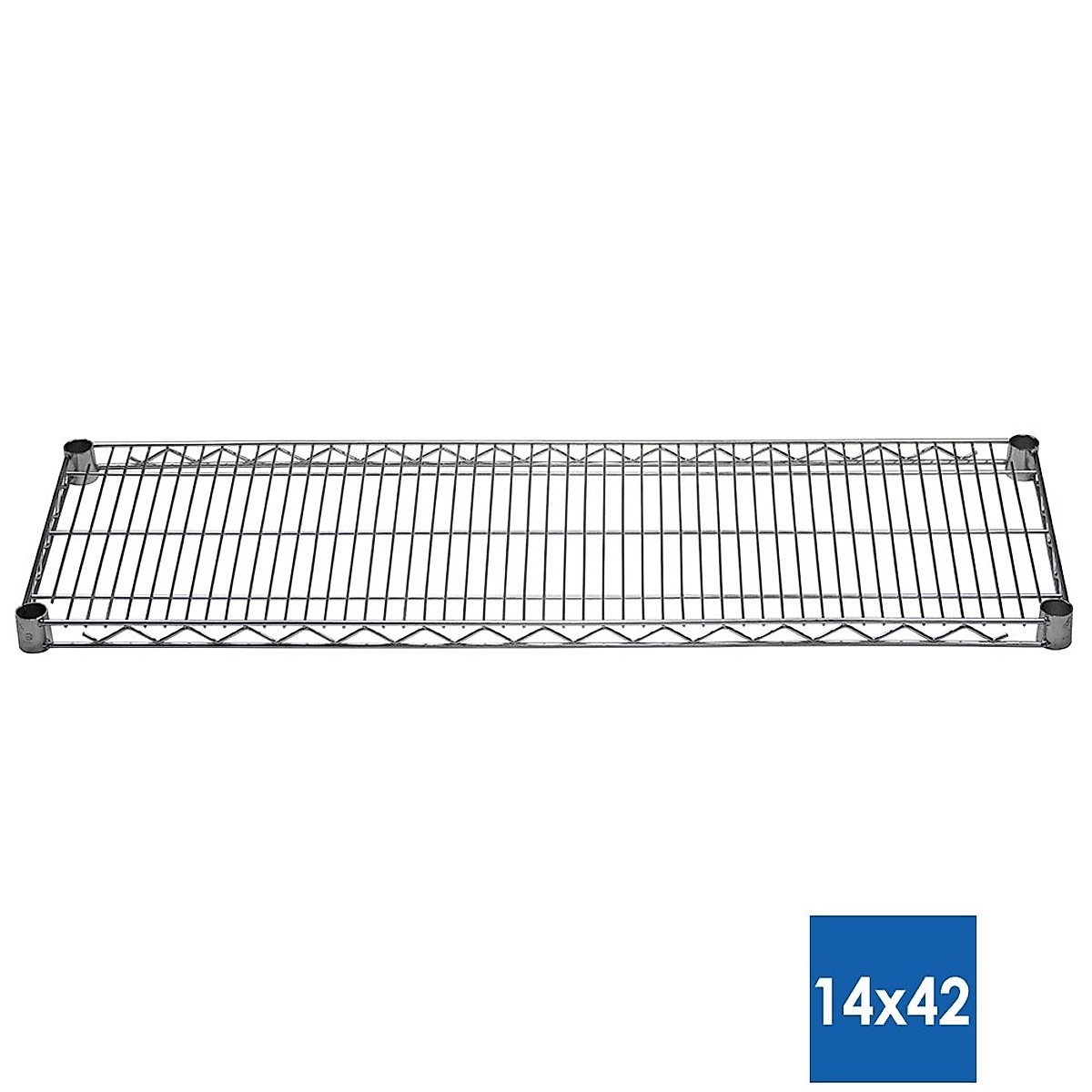 Shelving Inc. 14" d x 42" w x 54" h Chrome Wire Shelving with 4 Tier Shelves, Weight Capacity 800lbs Per Shelf