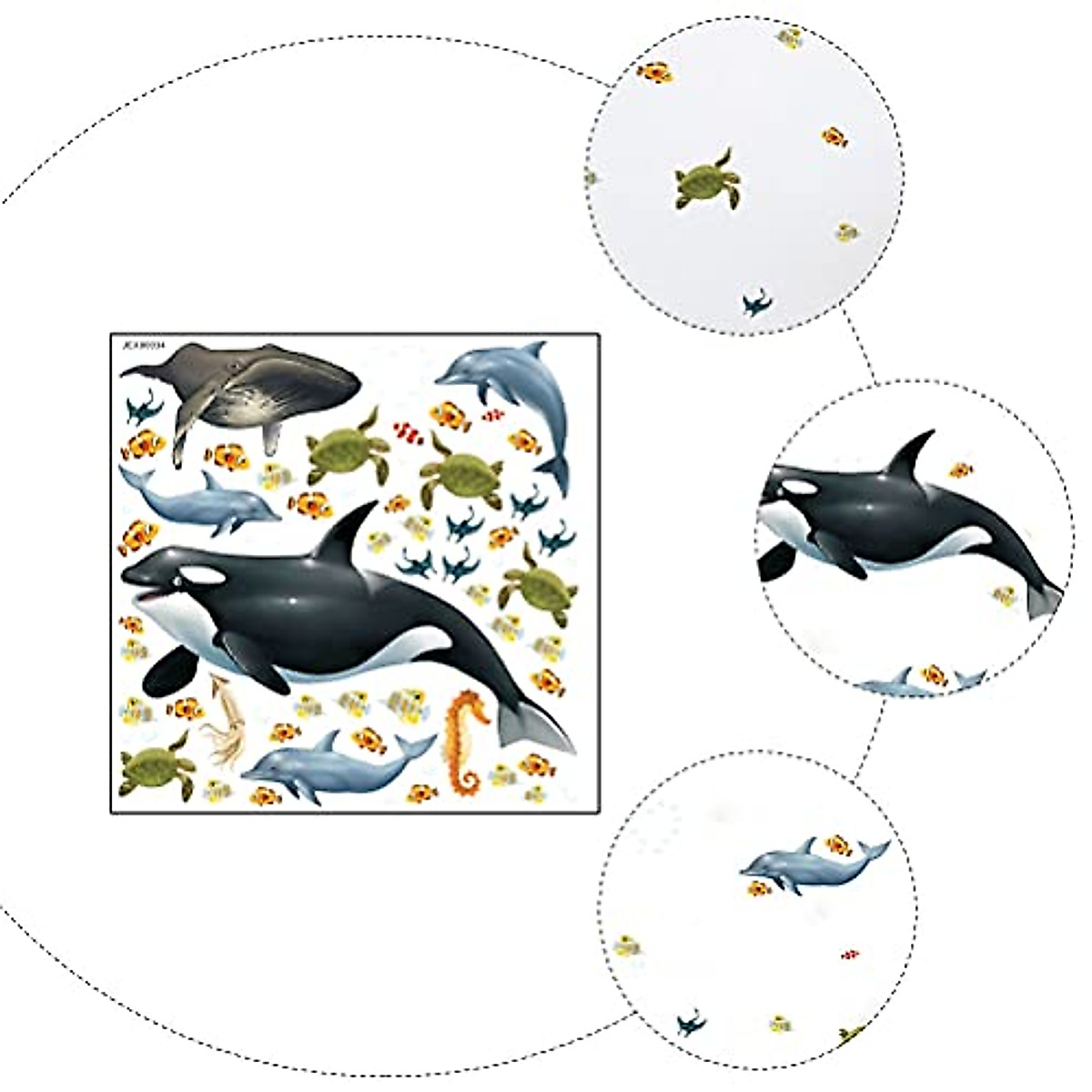 1Pc Marine Life Whale Wall Sticker Room Decal Lovely Home DecorationHome Decor for Celebration Party