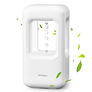 Humidifiers for Bedroom, Small Cool Mist Ultrasonic Air Humidifier Quiet for Indoor Plant Baby Nursery Adults Kids Large Room Home Office Desk, Mini Cute Anti Gravity Water Drop, Easy to Clean