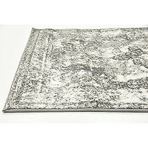 Unique Loom Sofia Collection Area Rug - Salle Garnier (2' x 6' 9" Runner, Gray/ Ivory)