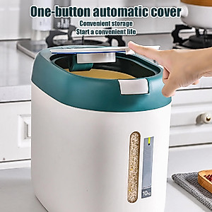 Household Thickened Rice Storage Container, Large Capacity Rice Storage Container, Rice Container, Rice Dispenser 25 pounds, Dry Food Storage containers, Suitable for Whole Grains, pet Food