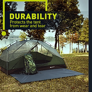 Forceatt Waterproof Camping Tarp, 2 and 3 Person Ultralight Tent tarp for Picnic and Beach Mat,Tent Footprint and Hiking (3-Person)