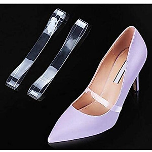 5 Pairs Womens Transparent Silicone Invisible Shoe Strap Elastic Shoes Band High Heels Anti-loose Shoelace for Holding Loose High Heel