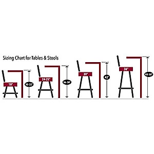 Holland Bar Stool OD400 Jackie Counter Outdoor Stool, 25", Black Wrinkle