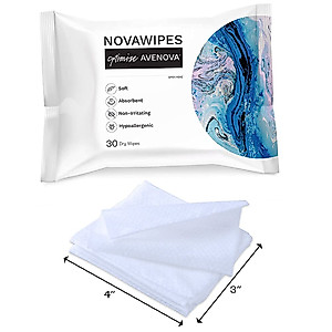 NovaWipes By Avenova – Soft, Strong, Hypoallergenic, Non-Irritating, Durable, Absorbent, Multi-Layer Dry Wipes for use when Applying Avenova Spray (30 count)