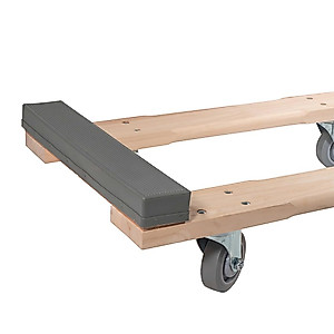 Mytee Products 2 Pack 32"x18" Rubber Caps Moving Dolly with 4" Non-Marking Swivel Caster Wheels 1000 lbs - Chicago Style Heavy Duty 4 Wheel Dolly Cart for Moving Industrial Heavy Loads, Furniture