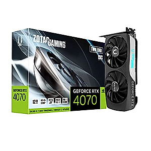ZOTAC Gaming GeForce RTX 4070 Twin Edge OC DLSS 3 12GB GDDR6X 192-bit 21 Gbps PCIE 4.0 Compact Gaming Graphics Card, IceStorm 2.0 Advanced Cooling, Spectra RGB Lighting, ZT-D40700H-10M