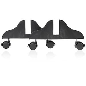 SEWACC 2pcs Plastic Room Divider Stand Folding Privacy Screen with Wheels Screen Panel Feet Screen Partition Base Support Holder Bracket for Home Office Black