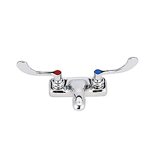 Zurn Z81104-XL AquaSpec 4" Centerset Faucet, 4" Integral Spout, 2.2 GPM Pressure-Compensating Aerator, 4" Wrist Blade Handles, Chrome