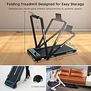 GEARSTONE Folding Treadmill for Home 2 in 1 Electric Under Desk Treadmill
