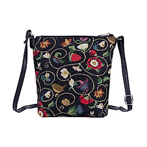 Signare Tapestry Small Crossbody Bag Sling Bag for Women with Jacobean Dream Design