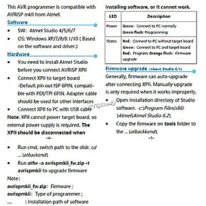 Compatible Atmel AT AVRISP mkII AVR ISP mk2 USB MCU AVR XMEGA In-System Programmer Studio 4/5/6 ISP PDI interface @XYGStudy