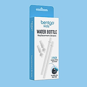 Bentgo® Kids Water Bottle Replacement Straws - 2-Pack of Reusable, Leak-Proof, & BPA-Free, Safe-Sip Straws & Valves for Bentgo Water Bottles (BGKDCP)