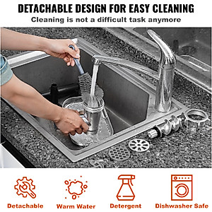 VEVOR Electric Meat Grinder, 6.6 Lb/Min, 550W Industrial Meat Mincer with 2 Blade, 3 Grinding Plates, Sausage Maker & Kubbe Kit ABS + Stainless Steel Commercial Meat Grinder, ETL Listed