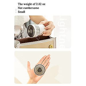 Amadething Portable Neck Fan, Desk Fan, Rechargeable Personal Small Fan, Mini Fan, Portable Neck Fan with 3 Wind Speeds (Black)