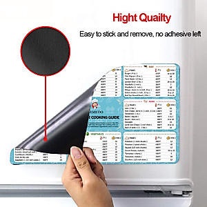 Air Fryer Cooking Time Chart + Kitchen Conversion Chart, Magnetic Sticker, Quick Reference Guide, Conversion Chart for weights, Measures, Temperatures and Volume, Must-Have Air Fryer Accessories