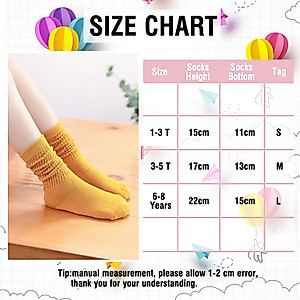 Zmart Little Girls Long Socks Slouch Socks For Girls Kids Cotton Crew Socks Scrunch School Socks Black White Large