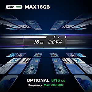 TRIGKEY Mini PC Computer Desktop PC Intel 11th Generation Processors N5095 Micro Computer,16G DDR4 500G M.2 SSD 2280 Green G3, Support Micro PC W10 Pro Dual 4K@60Hz HDMI/WiFi 5/BT