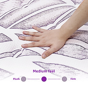 Teoanns King Mattress, 10 Inch Memory Foam Mattress in a Box, Individually Wrapped Coils Pocket Springs Hybrid Mattress, Medium Firm for Supportive and Pressure Relief, 100-Night Trial