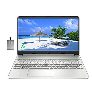 HP 2022 15.6" Touchscreen HD Laptop, 11th Generation Intel Core i5-1135G7, 8GB RAM, 512GB PCIe SSD, Intel Iris Xe Graphics Full-Size Keyboard, Natural Silver, Windows 11 S, 32GB USB Card