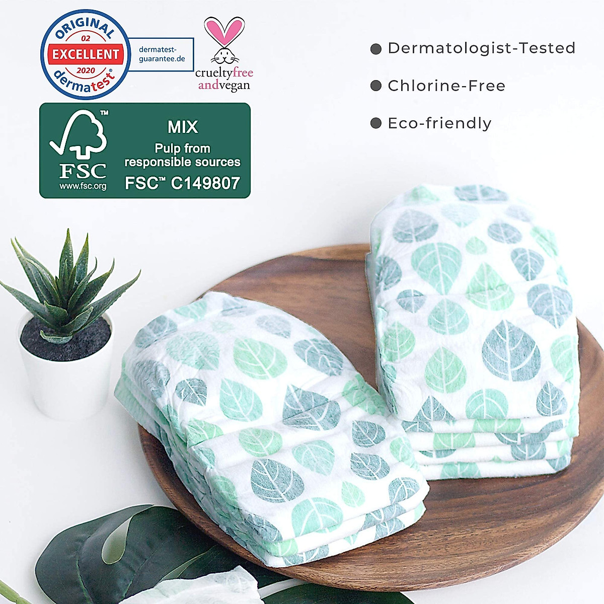 Offspring Disposable Diapers, Earth Friendly, Premium Ultra Soft, Double Leak Guard Protection