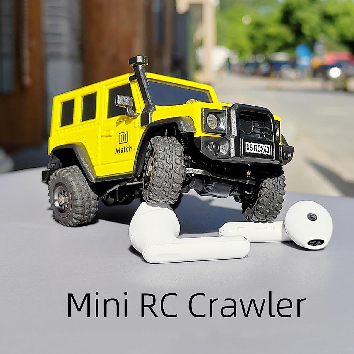 SoloGood LDARC RC Car X43 1:43 Scale RC Racing Car 1/43 4WD Mini Climbing Vehicle Car RTR 2.4G Mini RC Car for Adult RC Car hobbyist(Lemon Yellow)