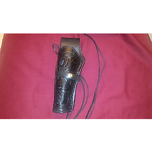 Black Left Handed Tooled Holster