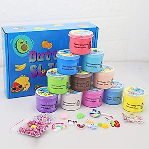 Howlaiwoo 11 Pack Butter Slime Kit,Super Soft & Non-Sticky, Birthday Gifts for Girls and Boys,Super Soft Sludge Toy