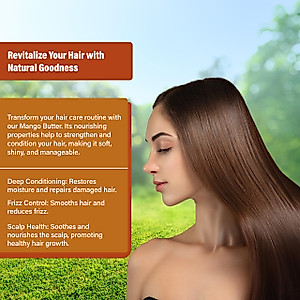 Raw Mango Butter 30 oz. / 1.9 lbs. - 100% Pure Natural Unrefined - Great for Skin, Body and Hair Growth. DIY Soap Making, Body Butter, Lotions and Creams.