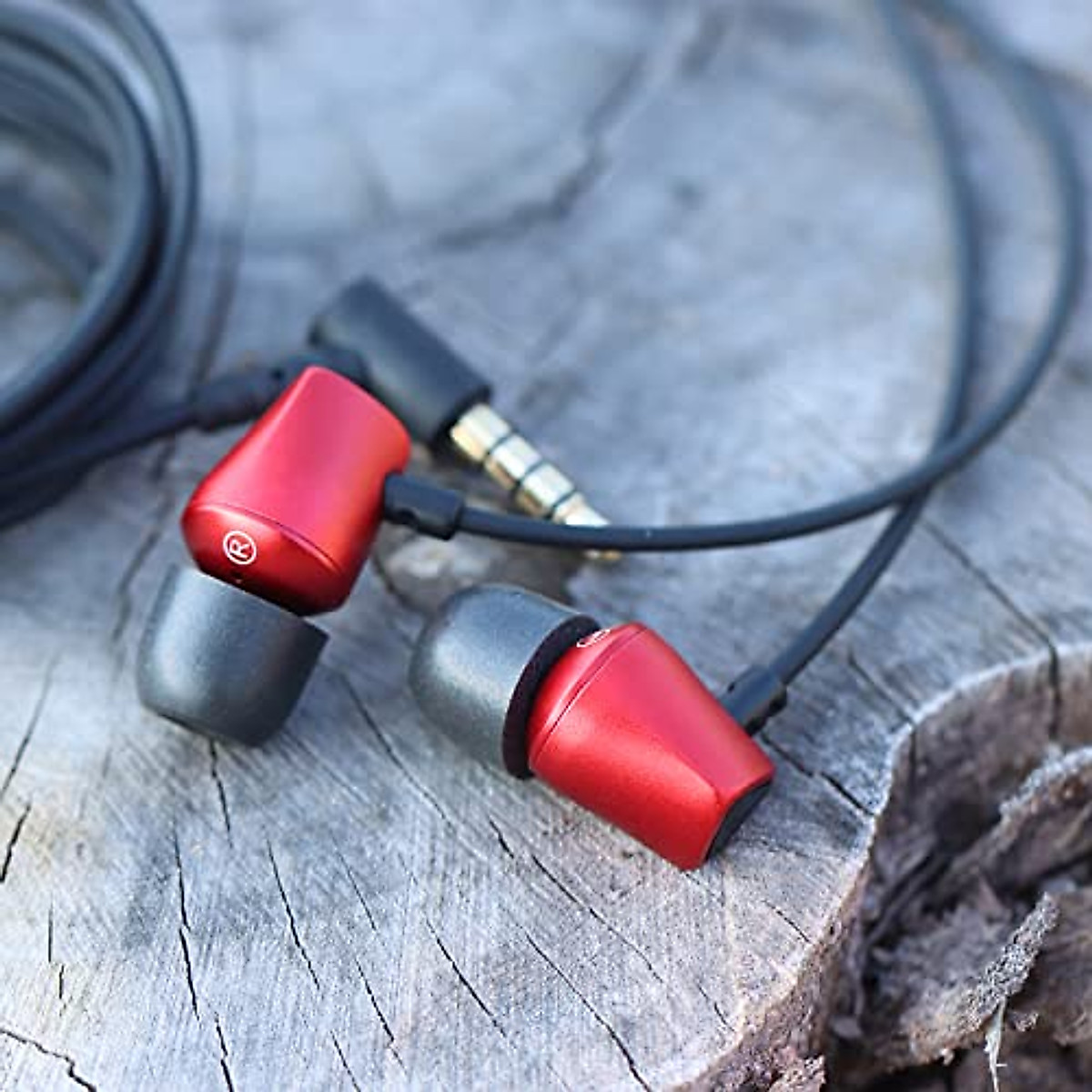 ZXQ A5 Wired Earbuds,in-Ear Headphone,Wired Earphones with Microphone, Ear Buds Wired Bass,Sweat Resistance for Workout Sport,Memory Foam,Noise Isolation,Tangle-Free Cord (Red)