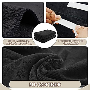 SUNLAND Microfiber Hair Drying Towel 2 Pack Super Absorbent Quick Dry Magic Hair Turban for Drying Long Hair Soft and Large 20 inch X 40 inch Black