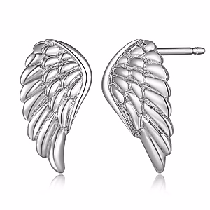 MORGAN & PAIGE Sterling Silver Angel Wing Stud Earrings