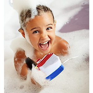 DolliBu Cruise Ship Bath Buddy Squirter - Floating Ship Rubber Bath Toy, Fun Water Squirting Bathtime Play for Toddlers, Cute Watercraft Vehicle Toy for The Bathtub, Beach, & Pool for Girls & Boys