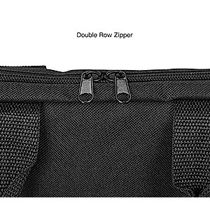 14" Ring Carrying Bag with Durable Nylon,Portable Camera Ring Light Carrying Case for 14 inch Selfie Ring Light,14 inch Desk LED Ring Light Protector-Black