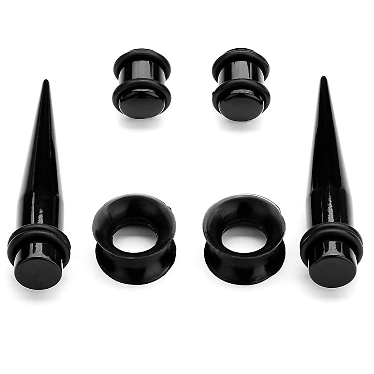 CABBE KALLO 14G-00G 36pcs Ear Gauges Stretching Kit Surgical Steel Tapers Tunnels Plugs Piercing Set Body Jewelry