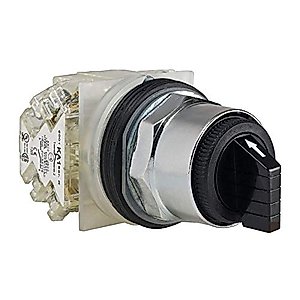 Schneider Electric Non-Illuminated Selector Switch, Size: 30mm, Position: 3, Action: Momentary / Maintained / Momentary - 9001KS53BH2