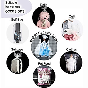 Dust Cover Big Plastic Drawstring Bags Multi-Purpose for Storage and Keeping Golf's Bag Good for Household Organizing Reusable Set of 2