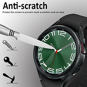 [4 Pack] for Samsung Galaxy Watch 6 Classic 47mm Screen Protector,Tempered Glass Screen Protector Protective Film Cover Accessories for Galaxy Watch 6 Classic 47mm (NOT for Other Models)