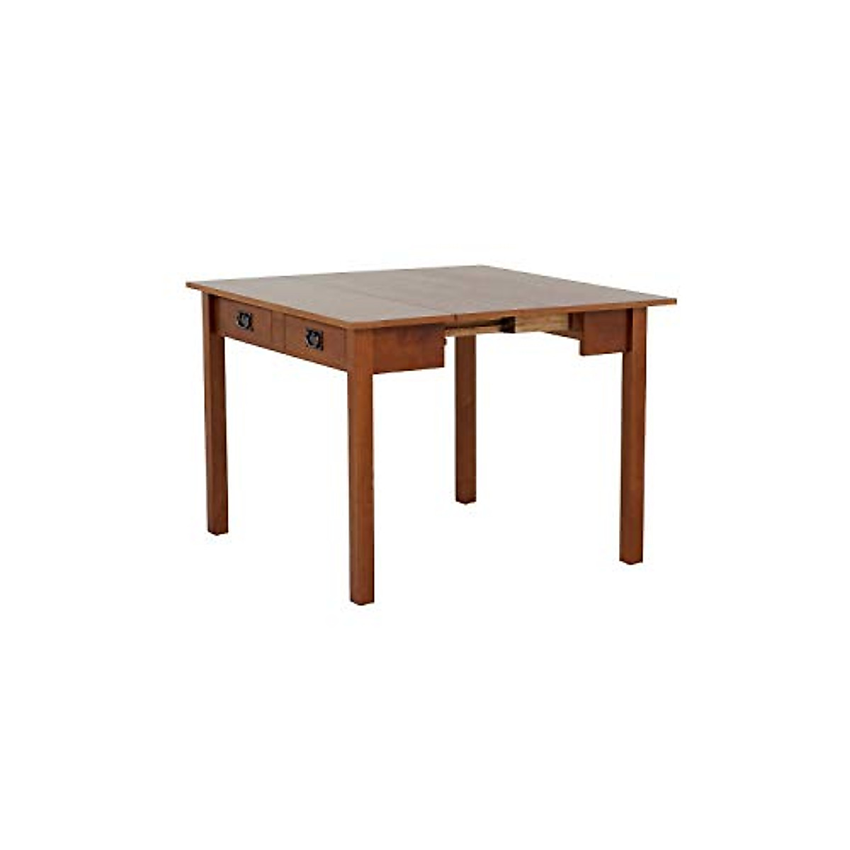 MECO Stakmore Traditional Expanding Table, Fruitwood Frame, 20 in x 40 in x 30.3 in