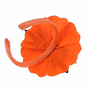 Halloween Headband Pumpkin Hat Hair Bands Hair Hoop Halloween Costume Dress up Party Supplies (Orange)