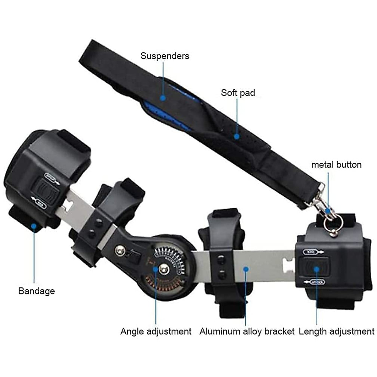 Hinged Elbow Brace, Hinged Support Sling Stablizer for Dislocated Arm, Adjustable Post OP Elbow Brace Stabilizer Splint Arm Injury Recovery Support After Surgery (Right)