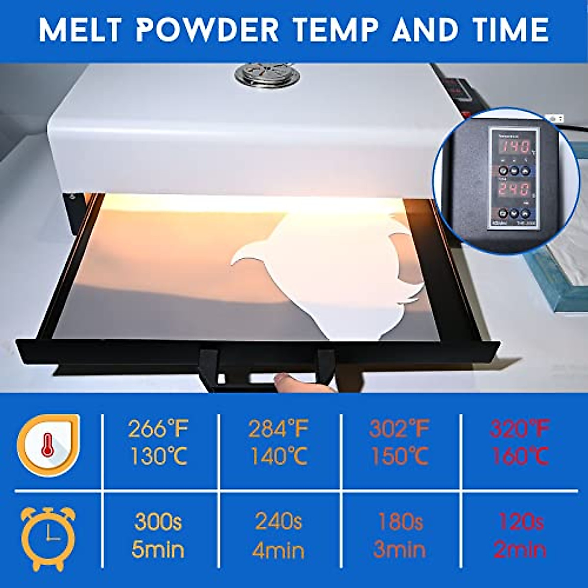 Yamation DTF Powder Kit, DTF Adhesive Powder Include Fine Medium Coarse, White Black DTF Transfer Powder Hot Melt Adhesive applies to All DTF Transfer Printers for Digital Prints on DTF Supply