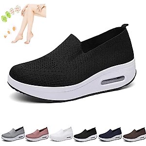 Womens Orthopedic Sneakers, Give 7PCS Wear Resistant Patch as Gifts, Orthopedic Shoes, Women's Orthopedic Sneakers, Women Orthopedic Walking Shoes, Women's Orthopedic Shoes, Black, 7.5