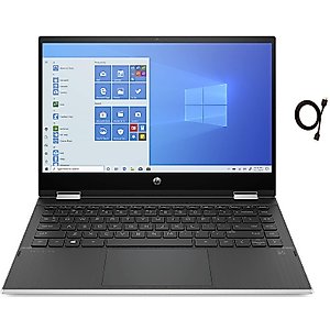 HP 2023 Pavilion x360 14" FHD IPS Touchscreen Premium 2-in-1 Laptop, 11th Gen Intel 4-Core i5-1135G7 Upto 4.2GHz, 16GB RAM, 256GB PCIe SSD, Windows 11 Home + HDMI Cable, Silver