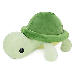 Bellzi Green Turtle Cute Stuffed Animal Plush Toy - Adorable Soft Turtle Toy Plushies and Gifts - Perfect Present for Kids, Babies, Toddlers - Torti