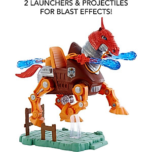 Masters of the Universe Origins Stridor Action Figure, 7 in Tall Robot Horse with Projectile Launcher, 3 Plasma Blasts, Helmet & Bridle with Cord, Collectible Gift for MOTU Fans Ages 6 Years & Older